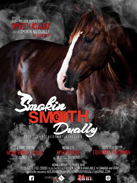 Smokin Smooth Dually - breeding information, stallion directory, studbook.